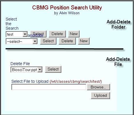 How to use file upload & delete for this search